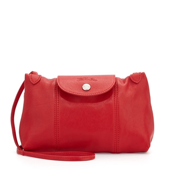 Longchamp | Bags | Nwt Sale Longchamp Leather Le Pliage Red Crossbody ...